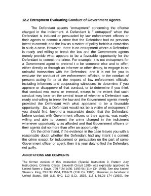 Jury Instruction Entrapment Doc Template PdfFiller