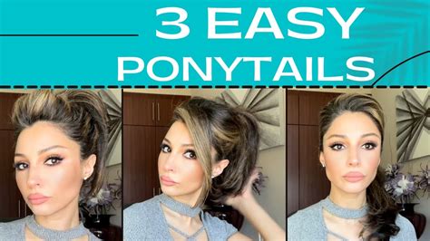 3 Easy Everyday Ponytail Hairstyles For Any Season Youtube