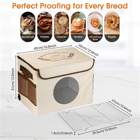 Folding Bread Proofing Box 86 113 ℉ Temperature Control And 24h Timer