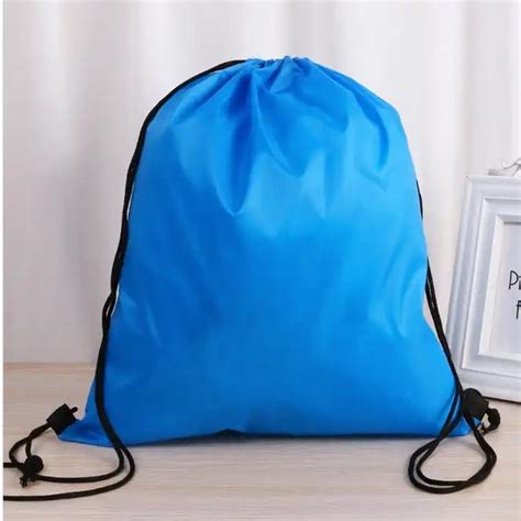 Custom Draw String Bag Logo Printing Waterproof Sports Polyester Nylon Drawstrin 2312003