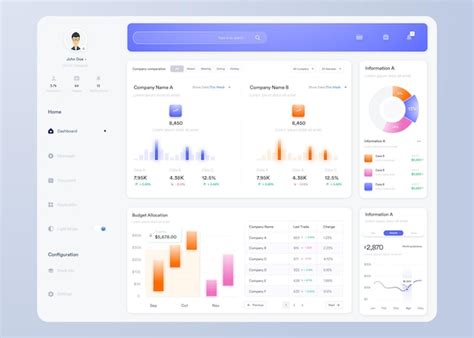 premium vector infographic dashboard ui design with graphs charts and diagrams web interface