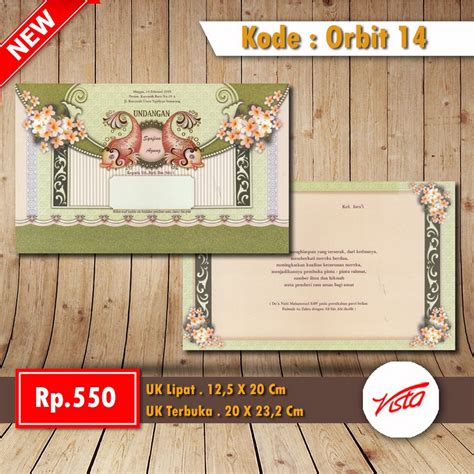 Jual Undangan Nikah Blanko Orbit DIY Print Buntok Harga Ukuran Plastik Shopee Indonesia
