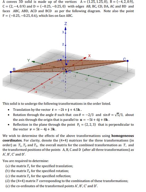 [uni math] homogeneous matrix transforms question r homeworkhelp