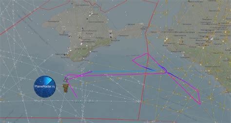 Blackseanews Самолет США почти четыре часа вел разведку возле оккупированного Крыма Карта