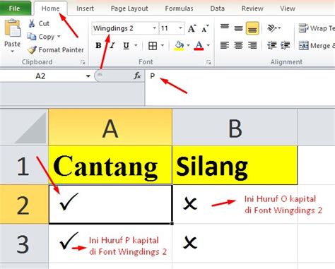 Cara Membuat Tanda Centang Dan Silang Di Excel Dengan Mudah Dan Cepat