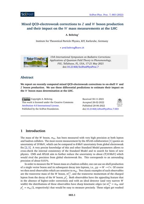 Pdf Mixed Qcd Electroweak Corrections To Z And W Boson Production