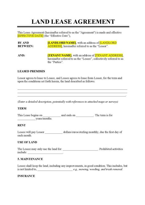 Free Lease Assignment Agreement Template