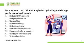 Strategies To Optimize Mobile App Performance And Speed Pptx
