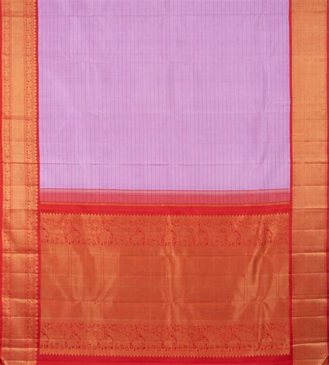 Lavender Kanchipuram Silk Saree