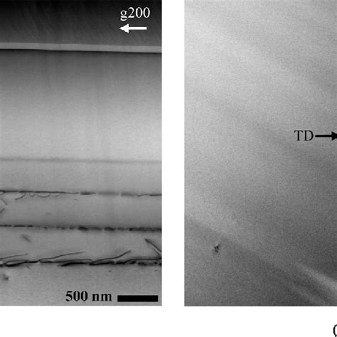 A Cross Sectional Tem Image Showing The Metamorphic Ingaas Stepgraded Download Scientific
