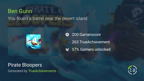 Ben Gunn Achievement In Pirate Bloopers Windows