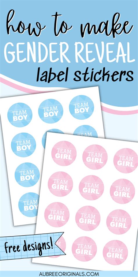 DIY Gender Reveal Stickers You Can Print At Home Gender Reveal Sticker Labels How To Make