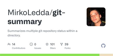 Github Mirkoleddagit Summary Summarizes Multiple Git Repository