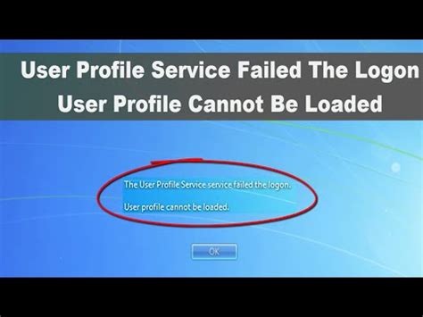 User Profile Cannot Be Loaded Youtube