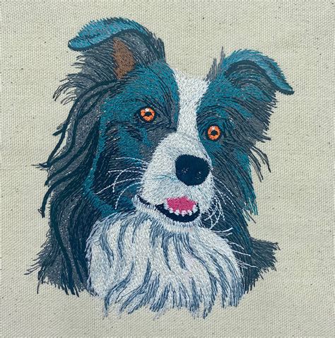Embroidery Design Border Collie 3 Sizes
