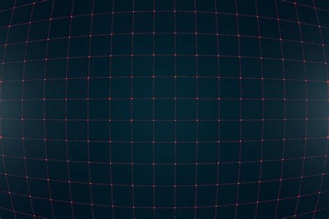 Vr Hud Futuristic Interface Voluminous Square Grid Line And Dot Head Up Display Red Pattern