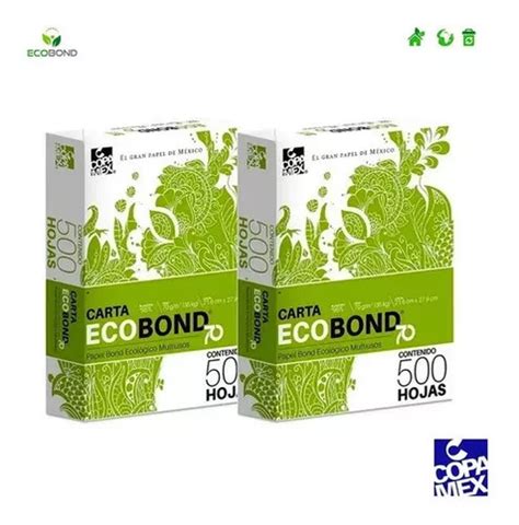 Hojas De Maquina Papel Bond Carta 1000 Hojas Ecobond Premium Color