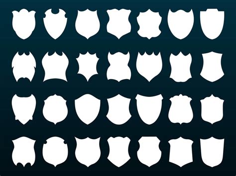 Classic Shield Shapes Classic Shield Shapes Stock Illustrations