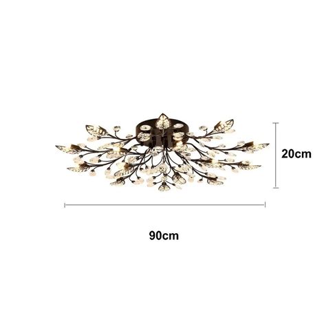 Modern Crystal Leaf Ceiling Light Fixture Decorstly