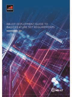 NB IOT DEPLOYMENT GUIDE T O BASIC FEA TURE SET Nb Iot Deployment