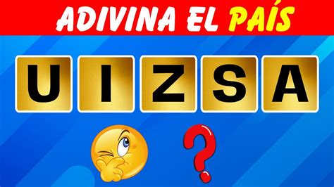 🤔👀adivina El Pais Por Sus Letras Desordenadas Solo Genios Lo