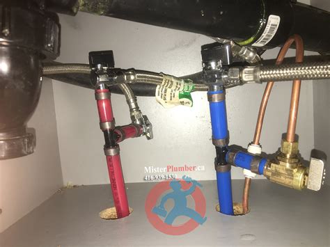Pex Plumbing Under The Sink Mister Plumber