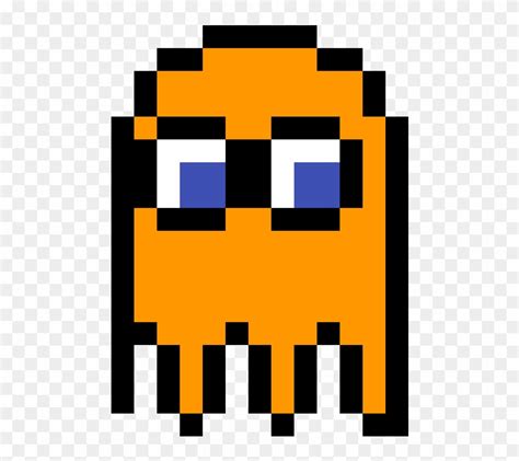 Pac Man Ghost Clyde Pixel Art One Piece Ace Clipart 2824592 Pikpng