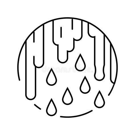 Abnormal Bleeding Disease Symptom Line Icon Vector Illustration Stock