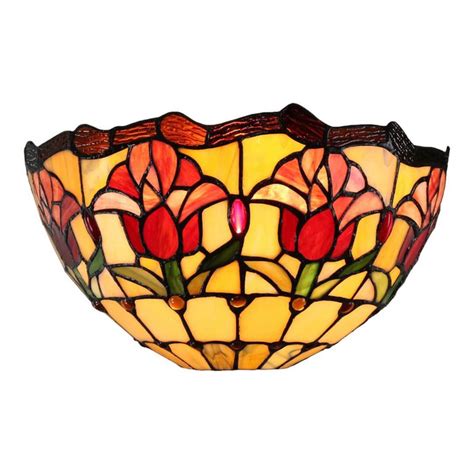 Red Tulip Leadlight Wall Light — Discount Lighting