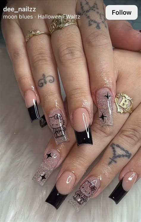 Pin By Y🫧 On Nail Ish In 2024 Acrylic Nails Hello Kitty Nails Long