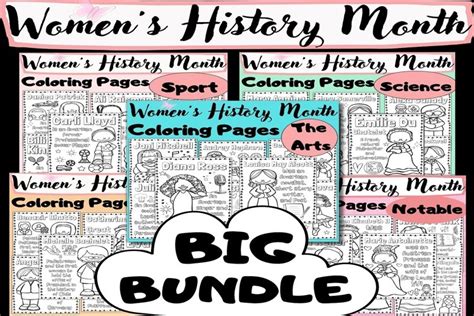 Women S History Month Coloring Pages Bundle Famous Women