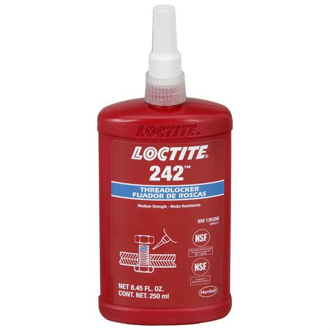 Loctite 242 Blue Medium Strength Threadlocker 4kl40135356 Grainger