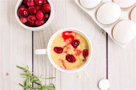 Cranberry Low Carb Mug Cake Recipe