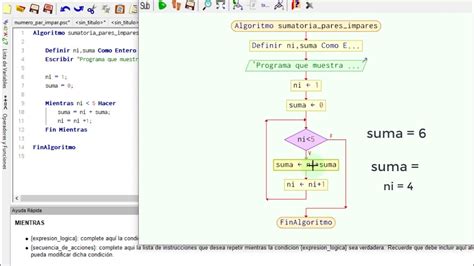 PSeInt Sumatoria De Numeros Pares E Impares Desde Cero Explicacion