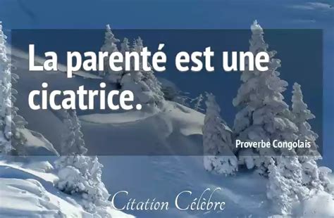 Proverbe Congolais Parente La parenté est une cicatrice