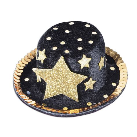 Beistle Top Hat Hair Clip Black 12 Pack Oriental Trading