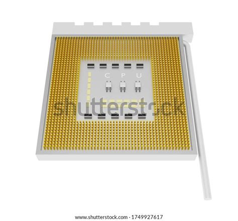 Computer Processor Socket Concept Rendered 3d Stock Illustration