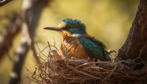 Premium Ai Image Vibrant Bee Eater Perching On Branch In African