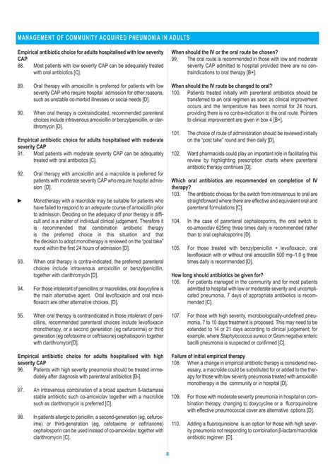 Quick Reference Guide Bts Guidelines For The Management Of Community