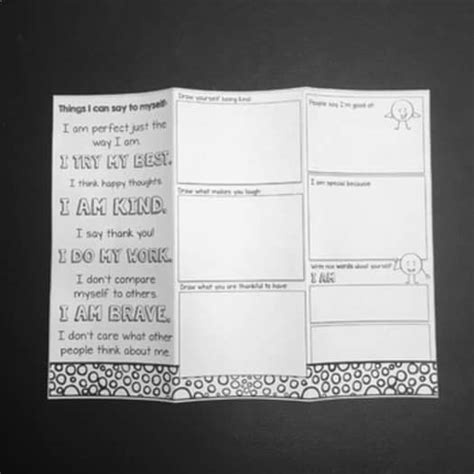 Self Esteem Brochure K 2 By The Counseling Teacher Brandy Tpt