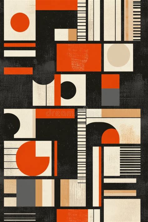 Illustration Of A Geometric Pattern Made Up Of Squares Rectangles And