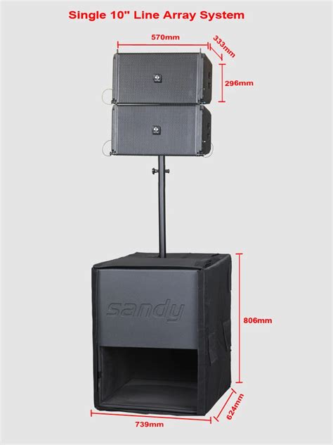 mx2 1m line array horn speaker 300w power 103db sensitivity