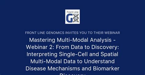Mastering Multi Modal Analysis Webinar 2 From Data To Discovery Interpreting Single Cell And