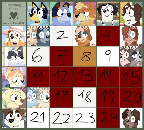 Bluey Adults Grid {on Hold} By Watermelonpup Adopts On Deviantart