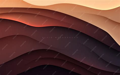 Premium Vector Brown Abstract Dimension Background Gradient Wavy