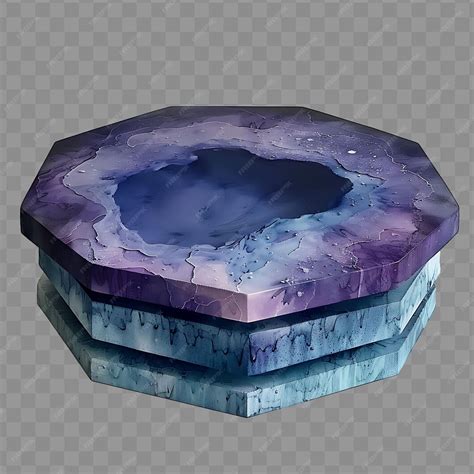 Premium Psd Hexagonal 2tier Smooth And Polished Have A S Isolated