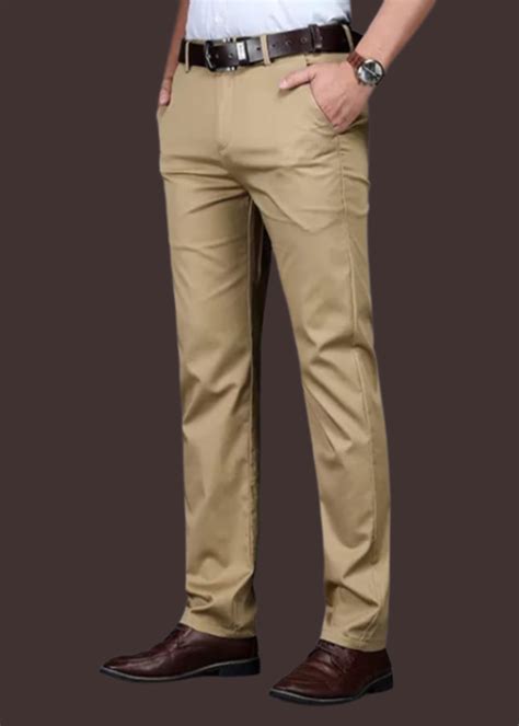 Calça social Bege masculina semi slim tecido Panamá Ozana ternos