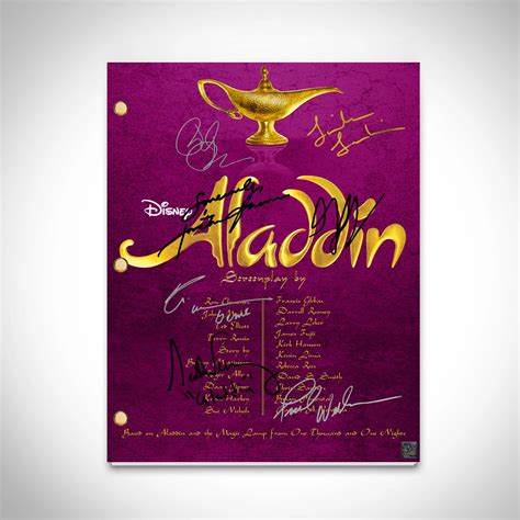 Aladdin 1992 Script Limited Signature Edition Rare T