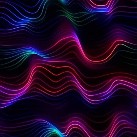 Premium Ai Image A Close Up Of A Colorful Wave Pattern On A Black Background Generative Ai