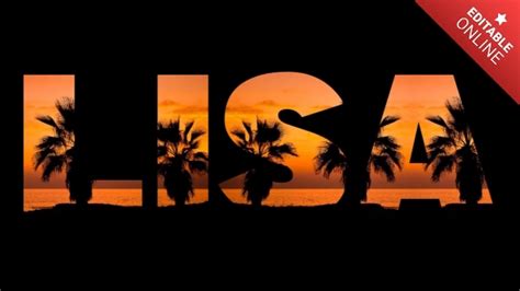 Lisa Editable Sunset Style Text Effect Generator